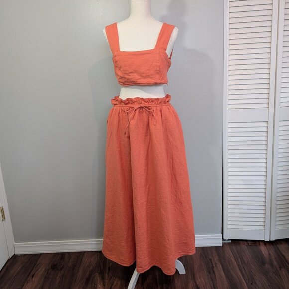 Future Collective | Other | Two Piece Future Collective Orange Linen ...